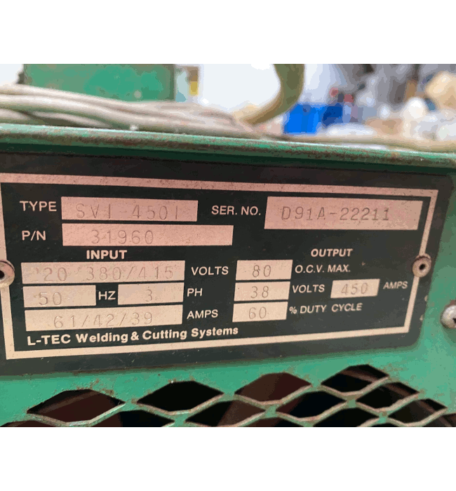 ESAB L-TEC SVI 450i CV/CC Welding Machine for Sale | REL